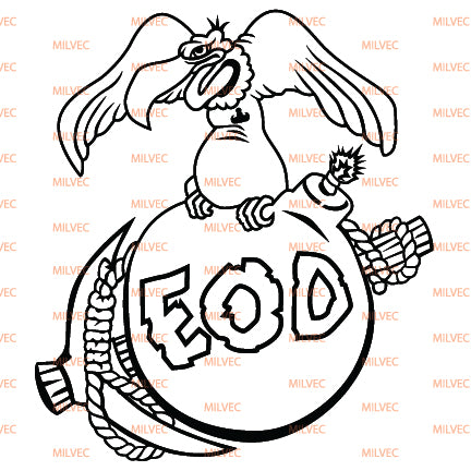 Explosive Ordnance Disposal EOD Marines Vinyl Decal - MILVEC